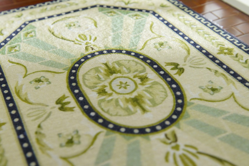 1/12 Shabby Chic Dollhouse Pastel Green French Design Miniature Rug | eBay