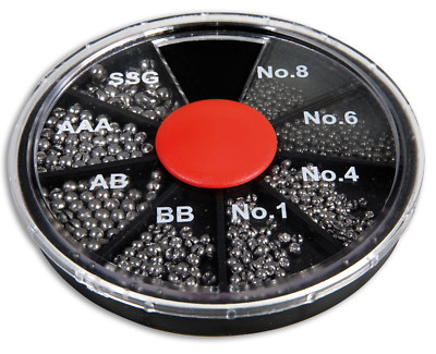 Fishing Split Shot 8 Way Jumbo Dispenser SSG AAA AB BB No1 No4 No6 No8 ...