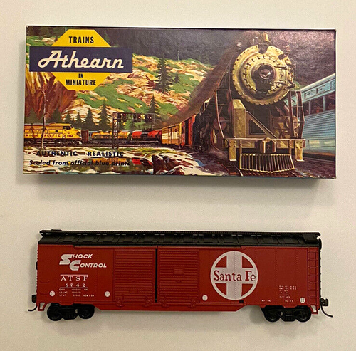 Athearn Santa Fe 40` Boxcar Maroon - Great Condition | eBay