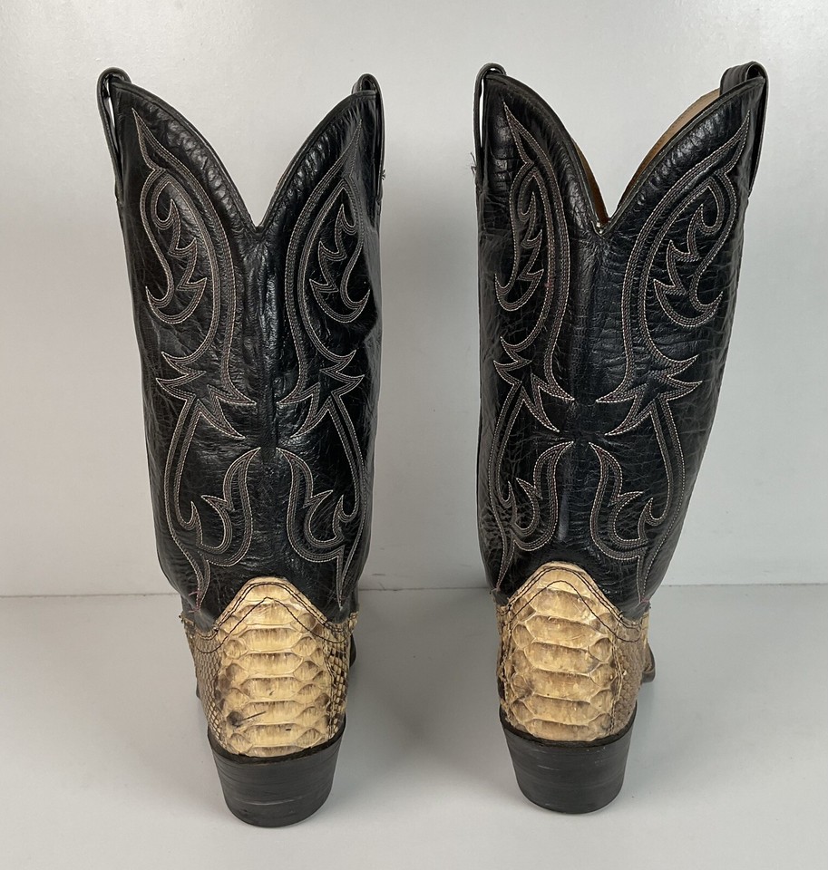 Vintage Back Cut Python Cowboy Boots 10.5 D Snakeskin USA Made | eBay