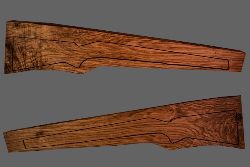TURKISH WALNUT RIFLE GUNSTOCK BLANK (item#JA17) CHIRON WALNUT | eBay
