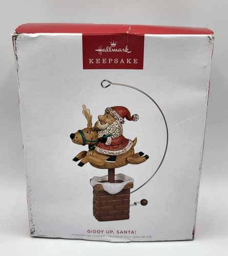 Hallmark KEEPSAKE Christmas Ornament 2022 GIDDY UP SANTA Sharon Visker ...