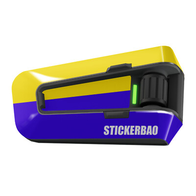For Cardo Packtalk Edge Protection Sticker Decal TT003 Yellow Blue | eBay