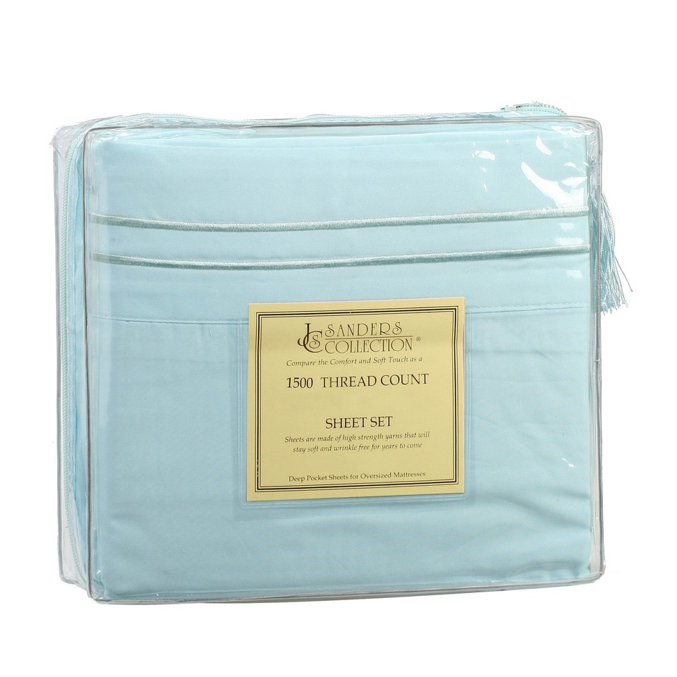 1500 Microfiber Thread Count 4 Piece Bed Sheet Set Many Sizes & Colors ...