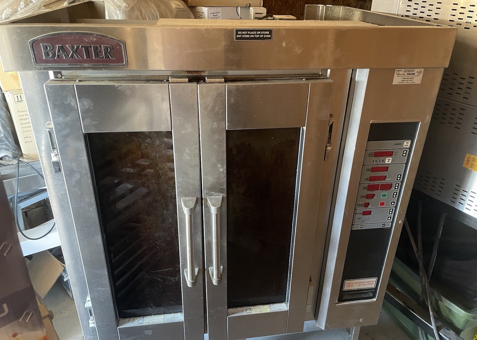 Baxter Mini rotating rack oven 3 phase electric , Steam injection | eBay
