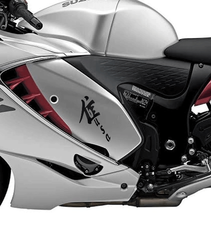 CUSTOM HAYABUSA KANJI DECALS/ STICKERS COLORS OR CHROME | eBay