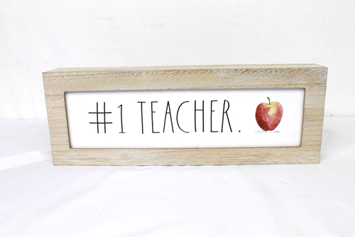 Rae Dunn Wooden Sign #1 Teacher Desk Plaque School Decor Appreciation ...