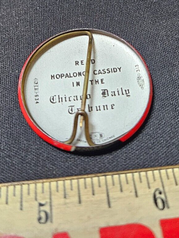 Vintage Hopalong Cassidy Daily in the Chicago Tribune Pin Back Button ...