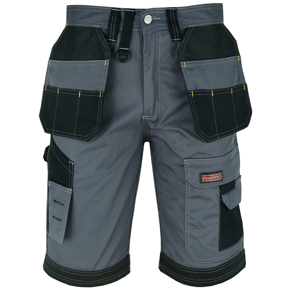 Mens Cargo Combat Work Shorts Black Grey Khaki with Holster Pockets ...