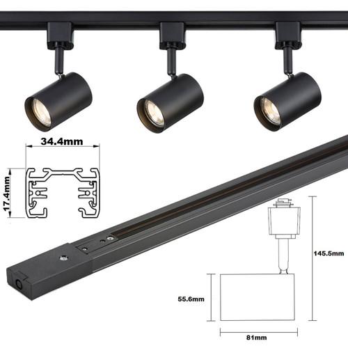 Retro Commercial Black Metal Studio Spotlight Lamp Ceiling Track Light ...