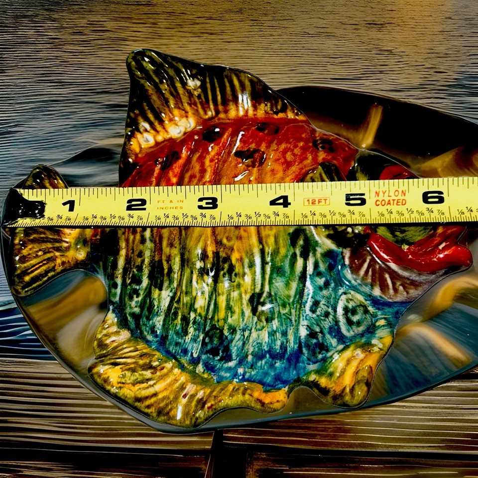3 Piece Italian Art Handmade Wall Beautiful & Colorful Ceramic Fish ...