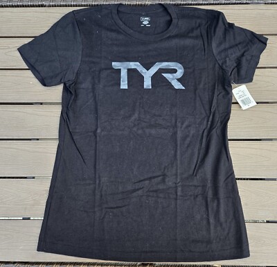 TYR Women's Graphic T-Shirt Black Cammo Crew Neck Shirt Size XL New | eBay
