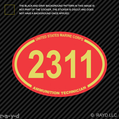 United States Marine Corps MOS 2311 Ammunition Technician Red Oval ...