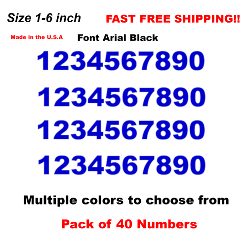 Mailbox Address locker Numbers Decal Sticker Window Door Wall Sign ...