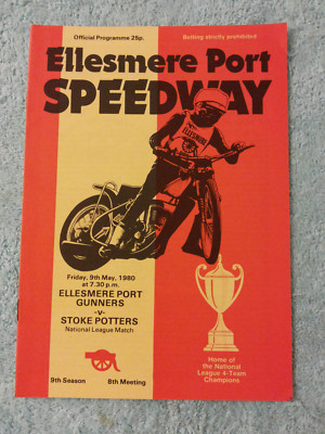 ELLESMERE PORT SPEEDWAY ORIGINAL 1980 PROGRAMME v STOKE. 9th MAY, 8th ...