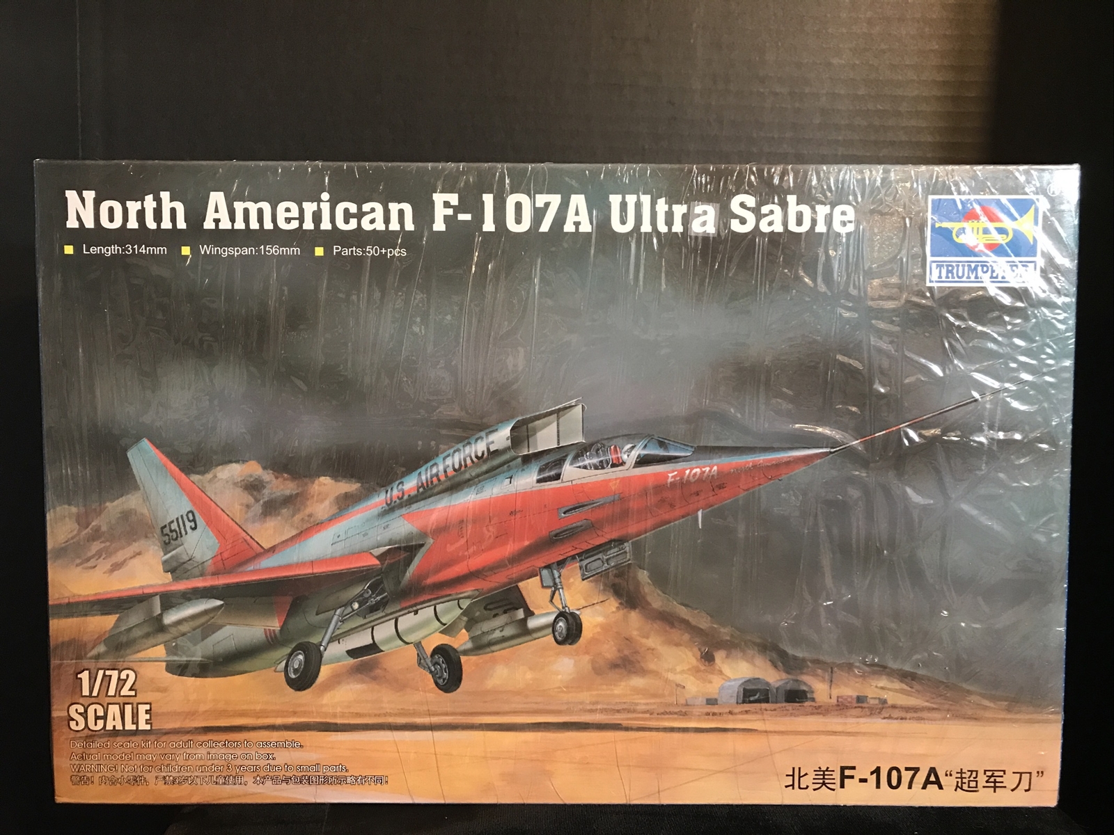 TRUMPETER 01605 NORTH AMERICAN F-107A ULTRA SABRE MODEL KIT-NIB-1/72 ...