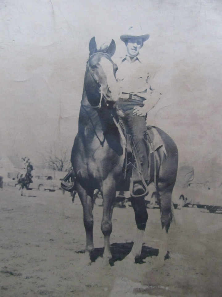 Rare LARGE Antique Western Cowboy Autographed Photo, Wild West Show ...