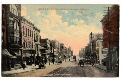 1914 PC: View of East Tuscarawas Street – Canton, Ohio – Ray J Bour ...