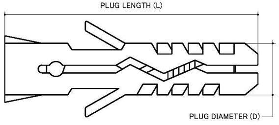 Qty 3000 Nylon Expansion Plug 10mm x 50mm Mungo MN General Purpose ...