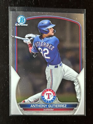 2023 Bowman Chrome Anthony Gutierrez #BCP-85 Prospects Texas Rangers | eBay