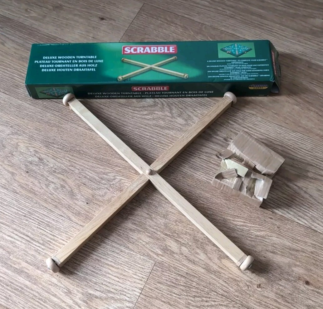 Scrabble Board Deluxe Wooden Turntable From Tinderbox Games | eBay
