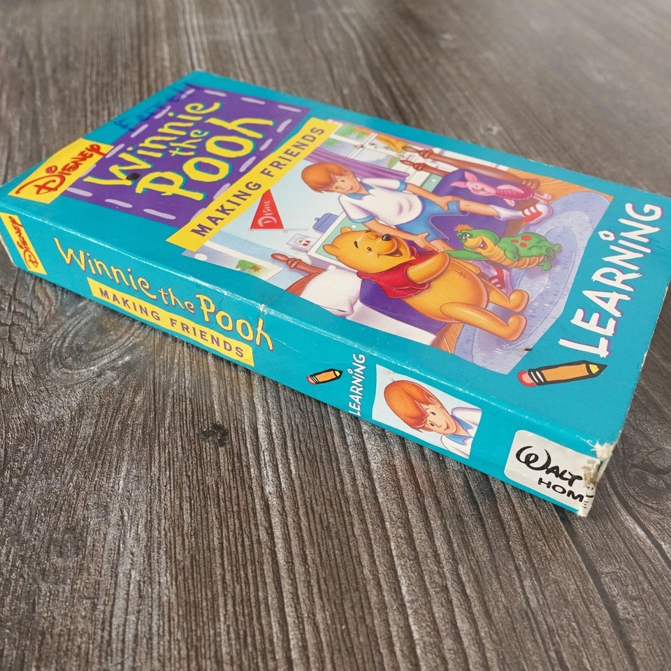 Vintage Winnie The Pooh Making Friends VHS Tape Disney Learning Kids ...