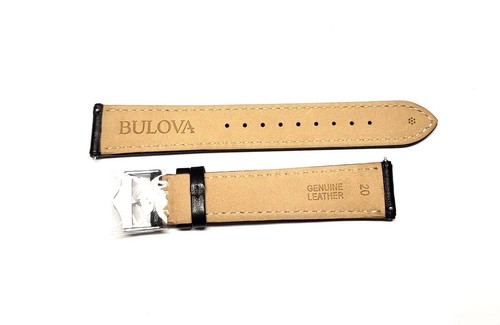 BULOVA black strap 20mm Jet Star 96B401 96B414 96B415 96K112 (8771244 ...