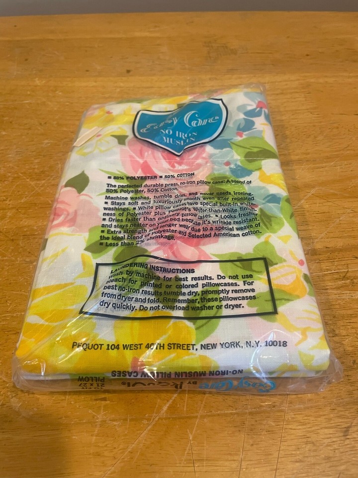 VTG PEQUOT PILLOW CASES 50/50 Cottage Core Chic Floral USA Pink NIP | eBay