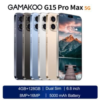 Unlocked G15 Pro Max 5G Dual SIM 128GB Mobile Phone Android Smartphone ...