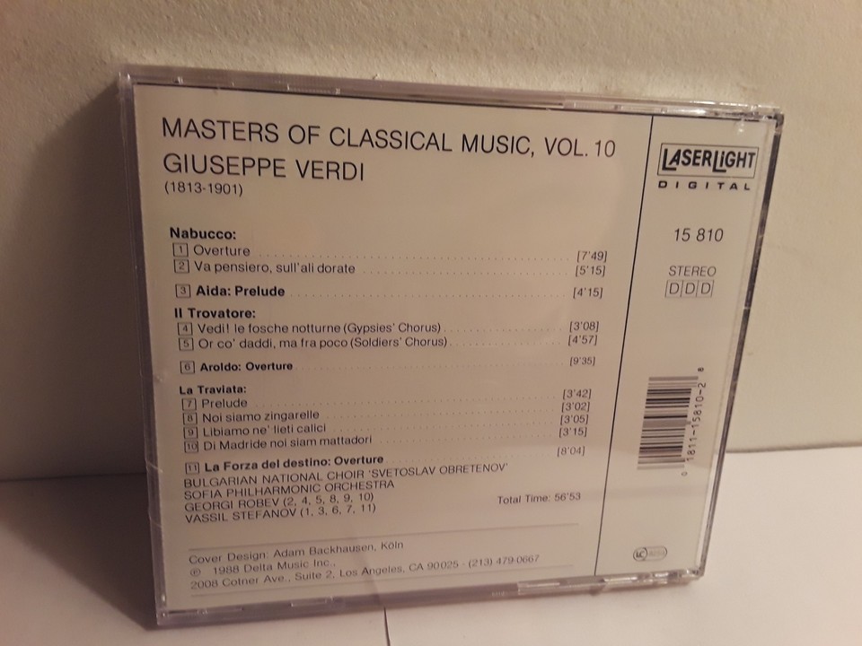 Verdi - Masters of Classical Music Vol. 10 (CD, LaserLight) New | eBay