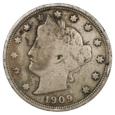 USA - 5 centimes 1909 - Liberty Nickel - KM.112 - Schön.119 - monnaie ...