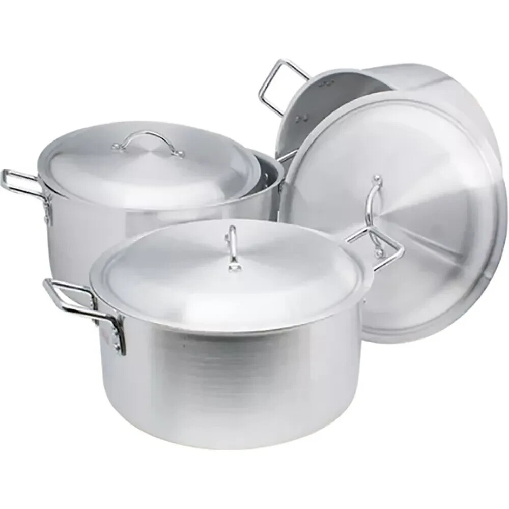 34cm/36cm/38cm Stock Soup Pot Pan Saucepan Cooking Casserole 3Pc ...