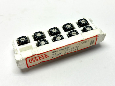 Elma 07-2133 Rotary Switch 07 VERTICAL Shorting BCD Coding 10-Position ...