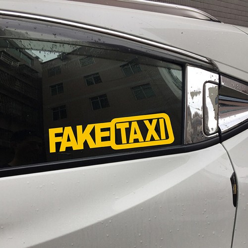 Universal FAKE TAXI Car Auto Sticker Decal Emblem Self Adhesive Vinyl ...
