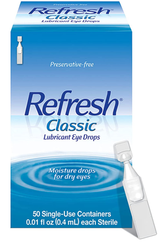 Refresh Classic Lubricant Eye Drops, 50 Single-Use Containers ...