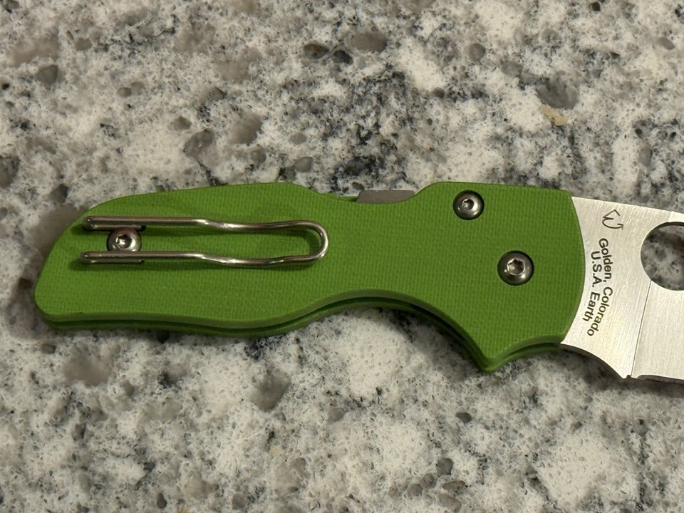 Spyderco Lil Native - CPM 20CV Satin - Green G10 - KJ Exclusive | eBay