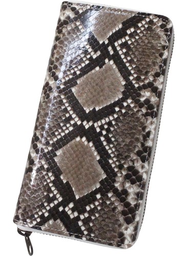 Natural Made in Japan Diamond Python Leather Wallet Men's Women's Long Wallet Ge | eBay