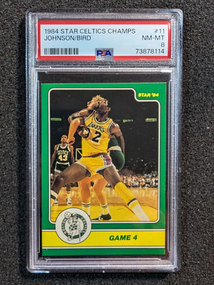 1984 Star LARRY BIRD / MAGIC JOHNSON card # 11 ( PSA 8 graded ) | eBay