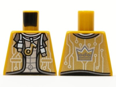 LEGO 973pb4228 Torso Jacket, White USB Cable Necklace with Music Note ...