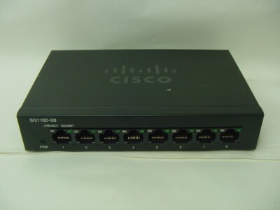 CISCO 8 PORT GIGABIT DESKTOP SWITCH SG110D-08 - NO POWER CORD INCLUDED ...
