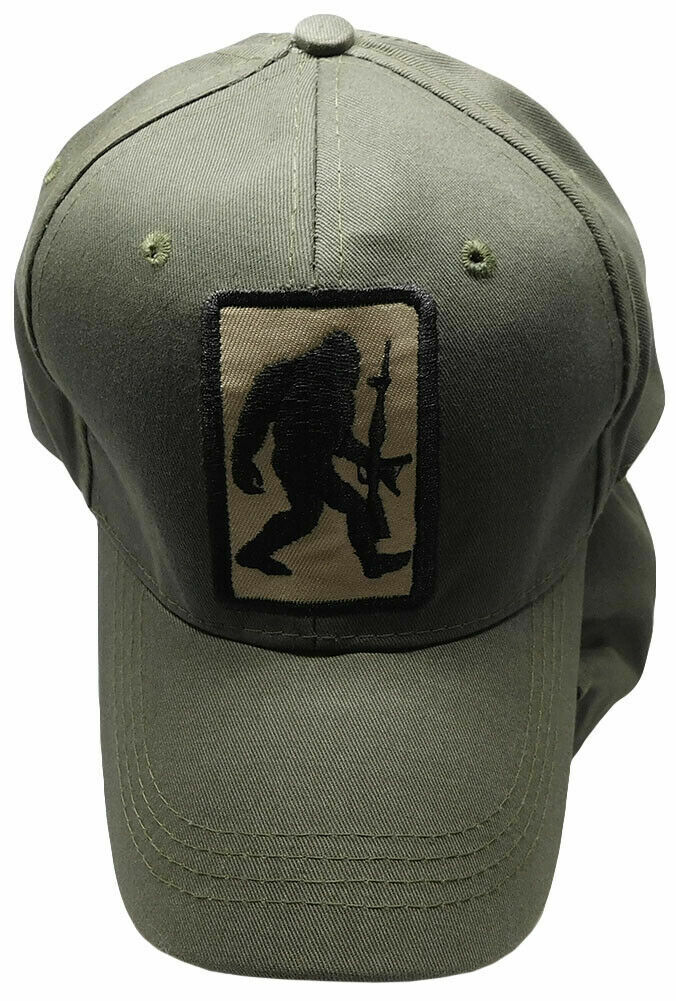 Social Distancing Sasquatch Yeti Olive Drab Green Adjustable ...