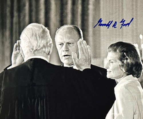 Gerald Ford signed 8x10 38 President Republican Swearing In | eBay
