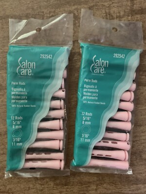 Salon Care Perm Rods 2 Sets of 12 (24 Total) 292542 Pink Rods NIP | eBay