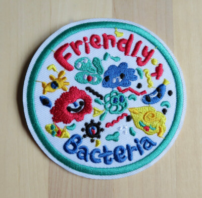 Bacteria Embroidered Iron On Patch, 3.2 Inch Round Patch, Biology Gift ...