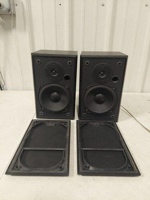 Pair Vintage Polk Audio Mini Monitor Bookshelf Speakers Black Tested ...