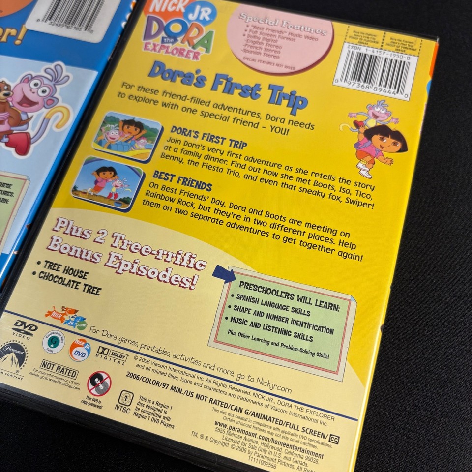 Nickelodeon Dora The Explorer DVD Lot Of 2 Puppy Power + Dora's First ...