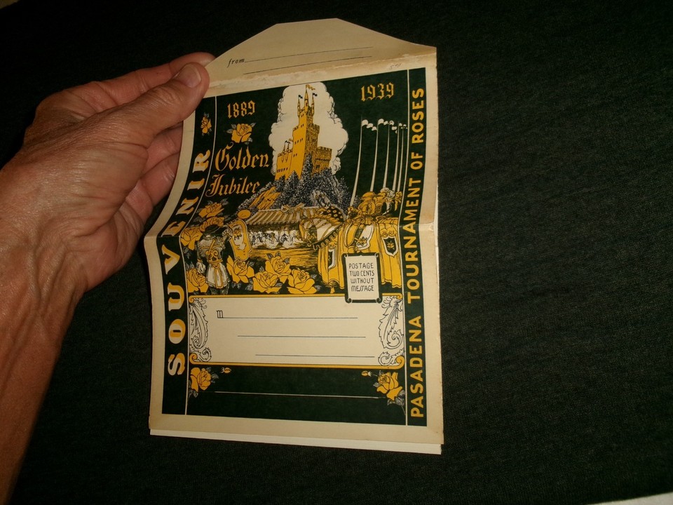 RARE Mint 1939 Tournament of Roses Parade, Rose Bowl Football Postcard ...