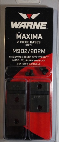 Warne Maxima M902/902M Bases for Savage Round Receiver,Ruger American ...