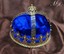 Blue Velvet Crown Imperial Medieval Tiara Diadem For Men Pageant Party ...