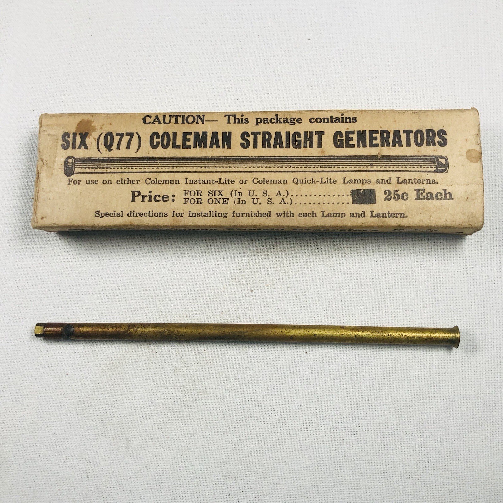 Vintage NOS US Coleman Brass Q77 Lamp Lantern Generator —No Box— | eBay